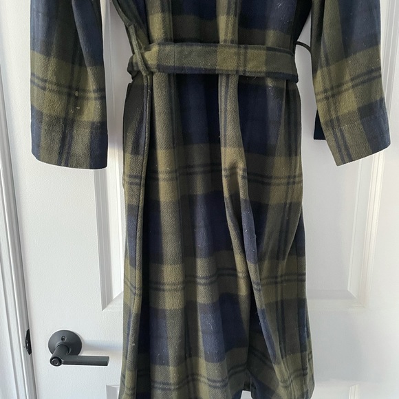 Merona | Other | Final Sale Merona Blue And Green Plaid Fleece Robe ...